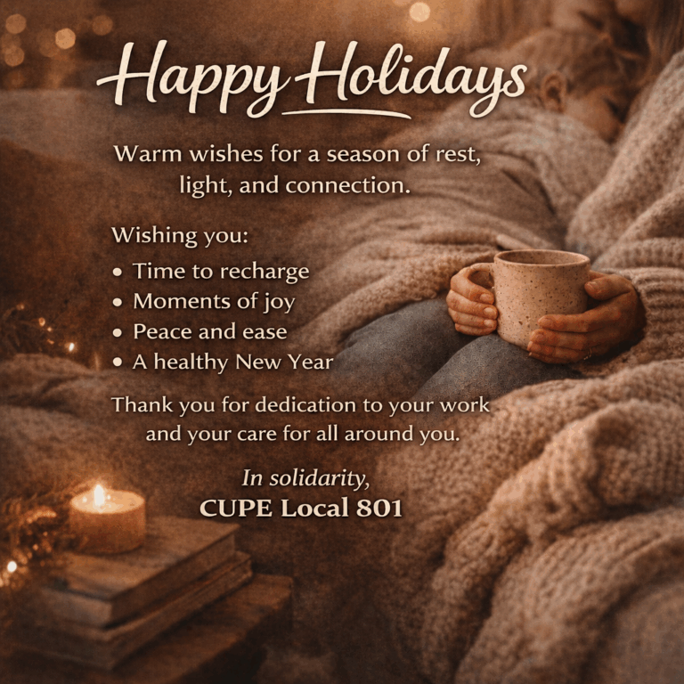 Happy Holidays - CUPE 801